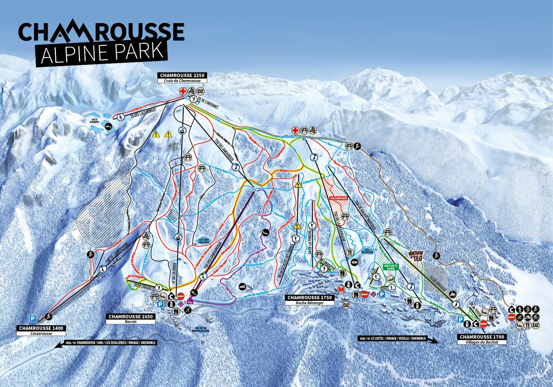 Plan de l'Alpine Park - Domaine de ski alpin